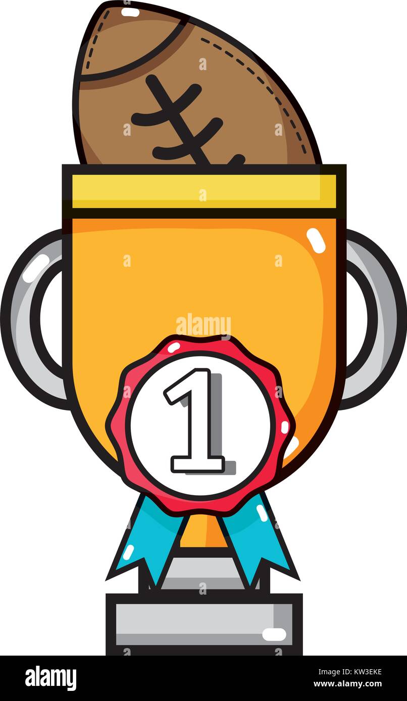 cup prize with medal symbol to win competition vector illustration ...