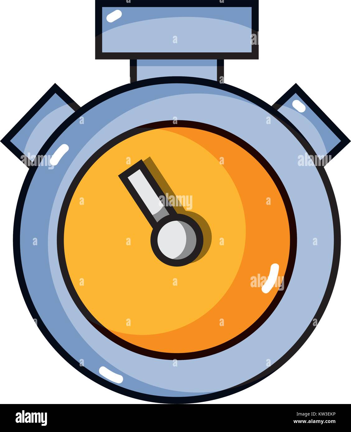chronometer object to know the time measure vector illustration Stock ...
