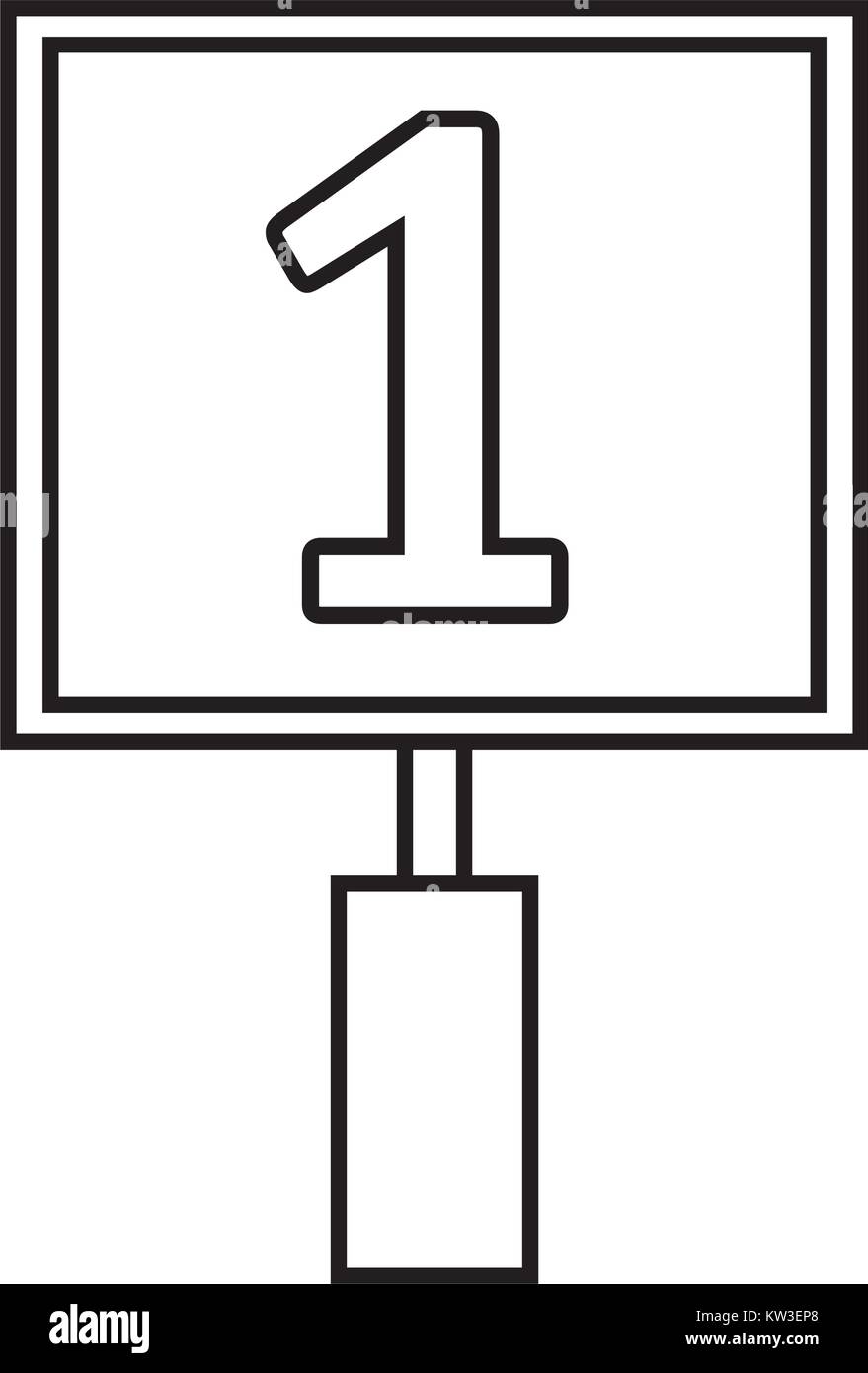 line number one emblem symbol design vector illustration Stock Vector ...