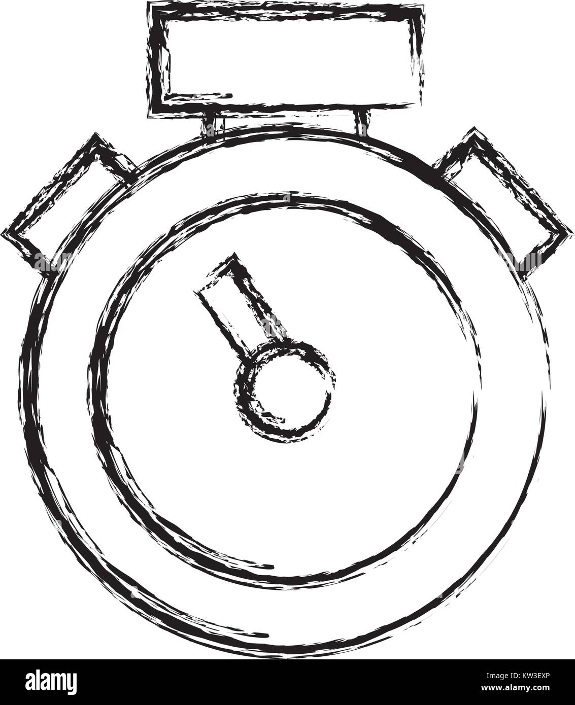 figure chronometer object to know the time measure vector illustration ...