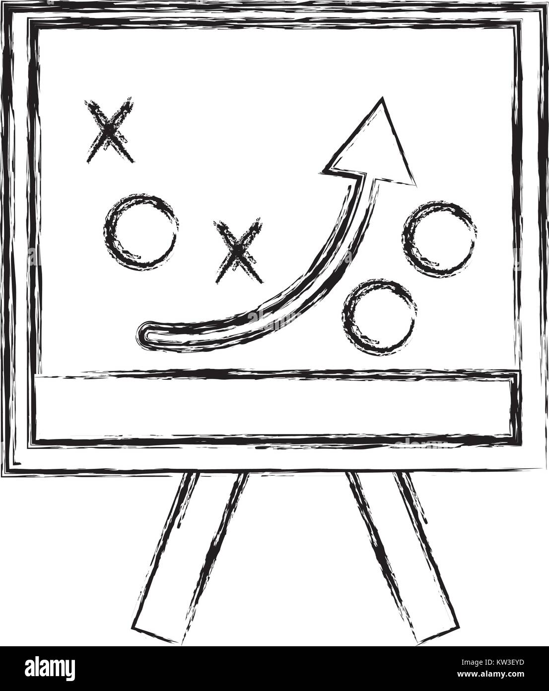 figure board with arrow and symbols design vector illustration Stock ...