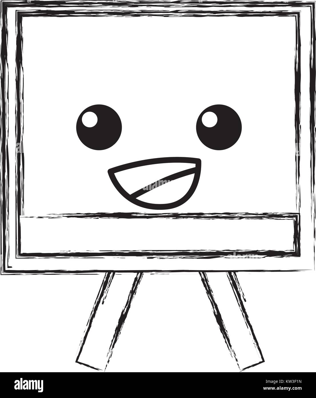 figure happy and cute board object kawaii vector illustration Stock ...