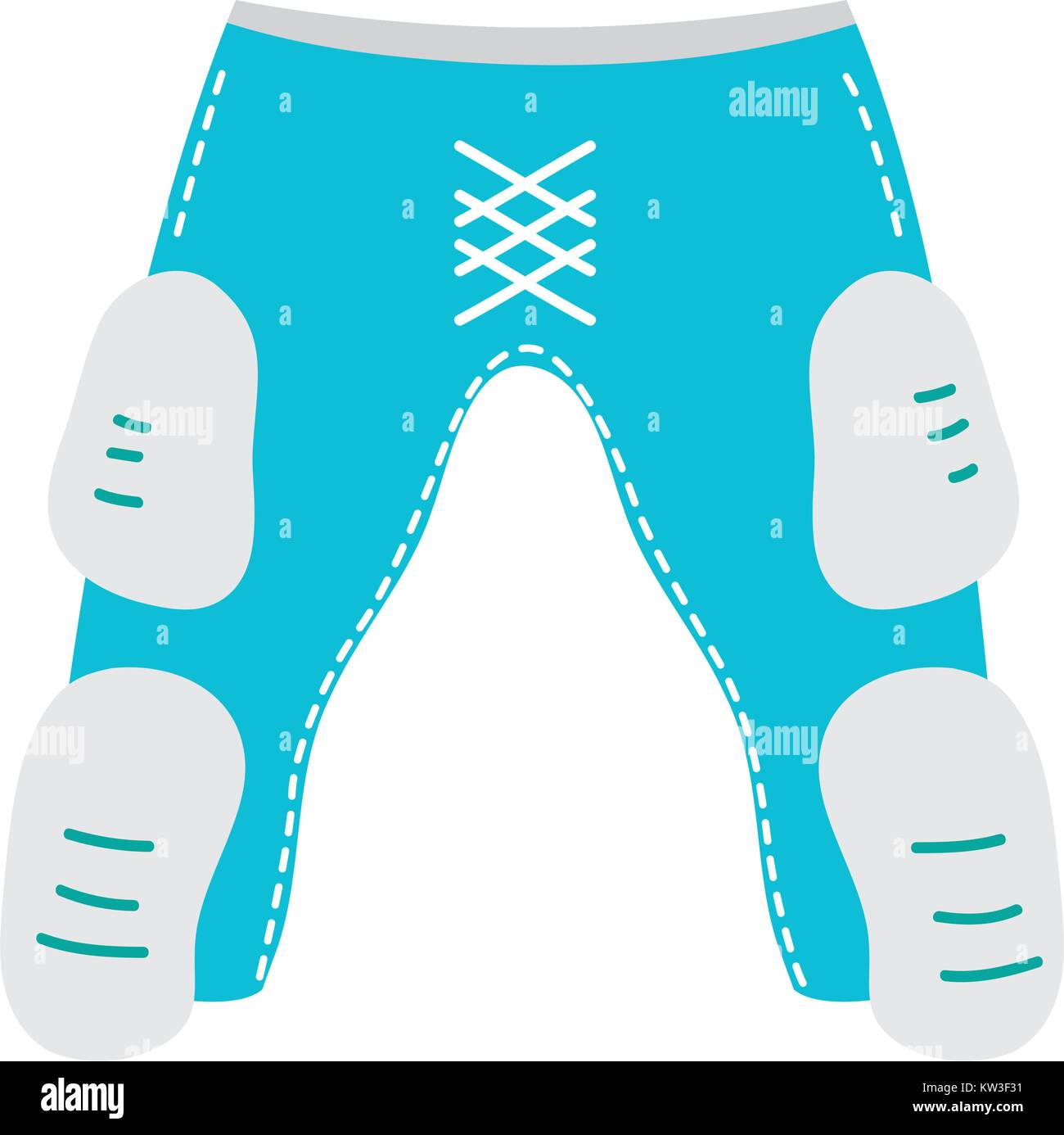 colorful thigh and knee pads to protection clothes vector illustration ...