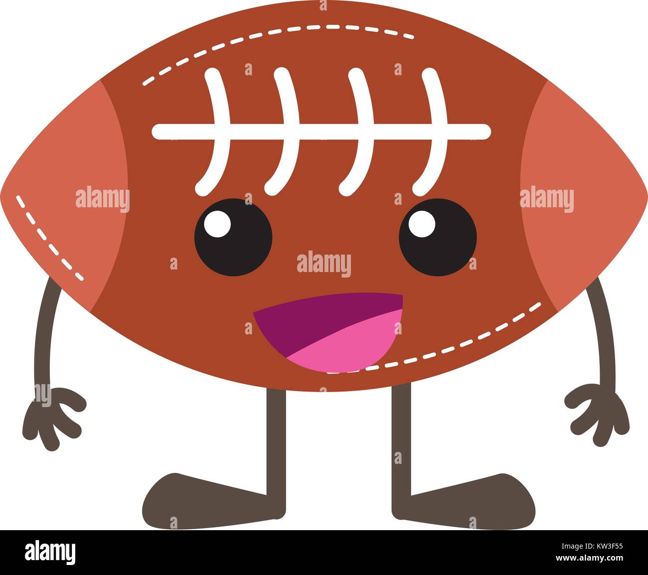 colorful happy american ball kawaii with arms and legs vector ...