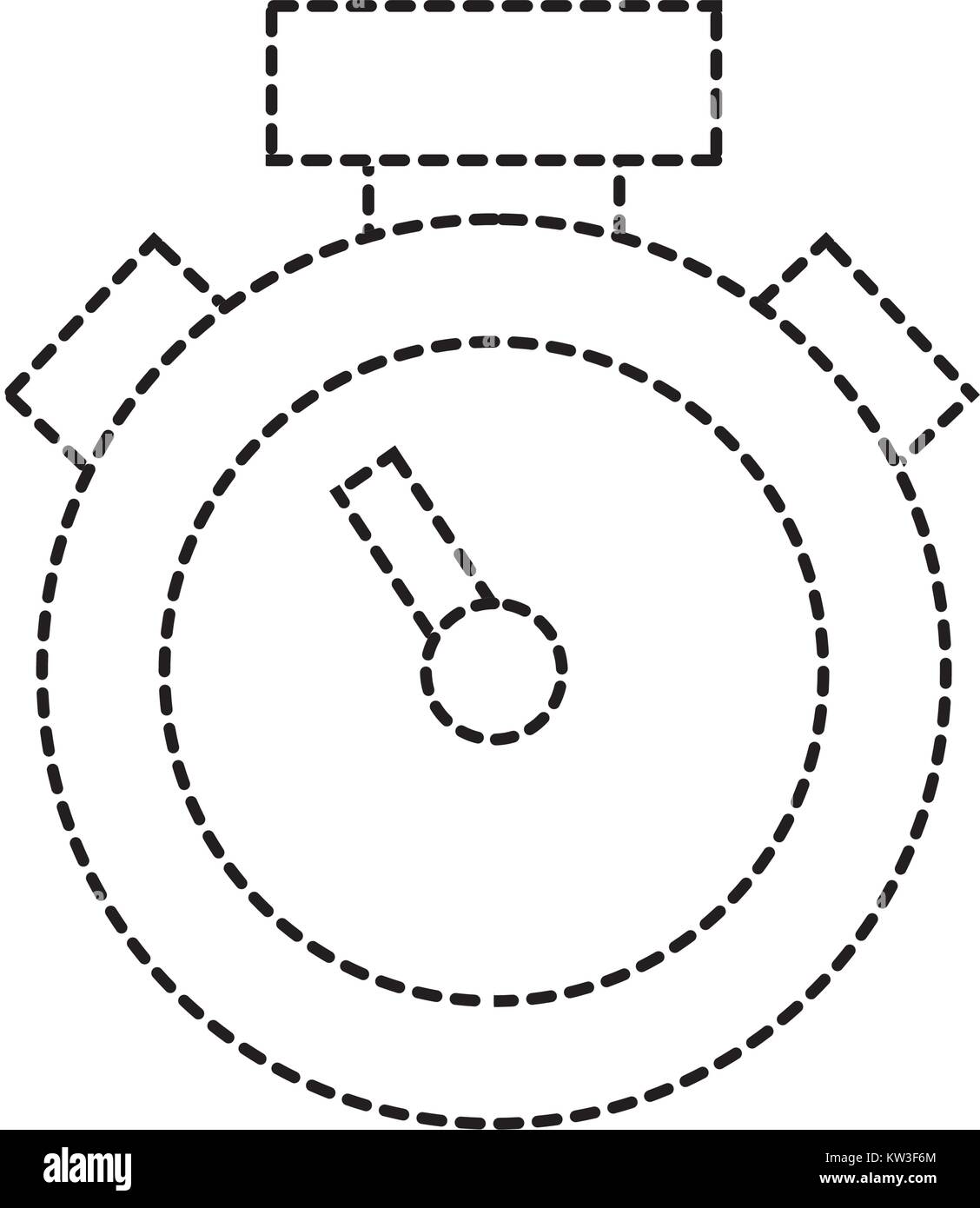 dotted shape chronometer object to know the time measure vector ...