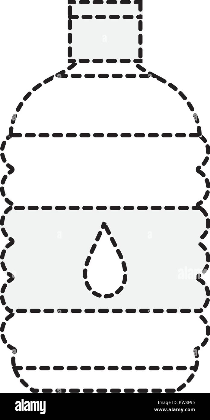 dotted shape water bottle to drink and healthy liquid vector ...