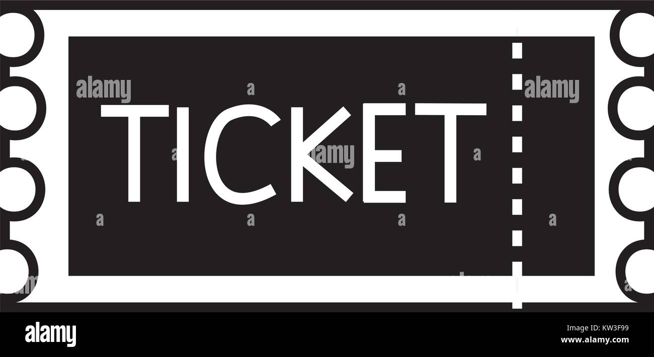 contour ticket design to entertainment event coupon vector illustration ...