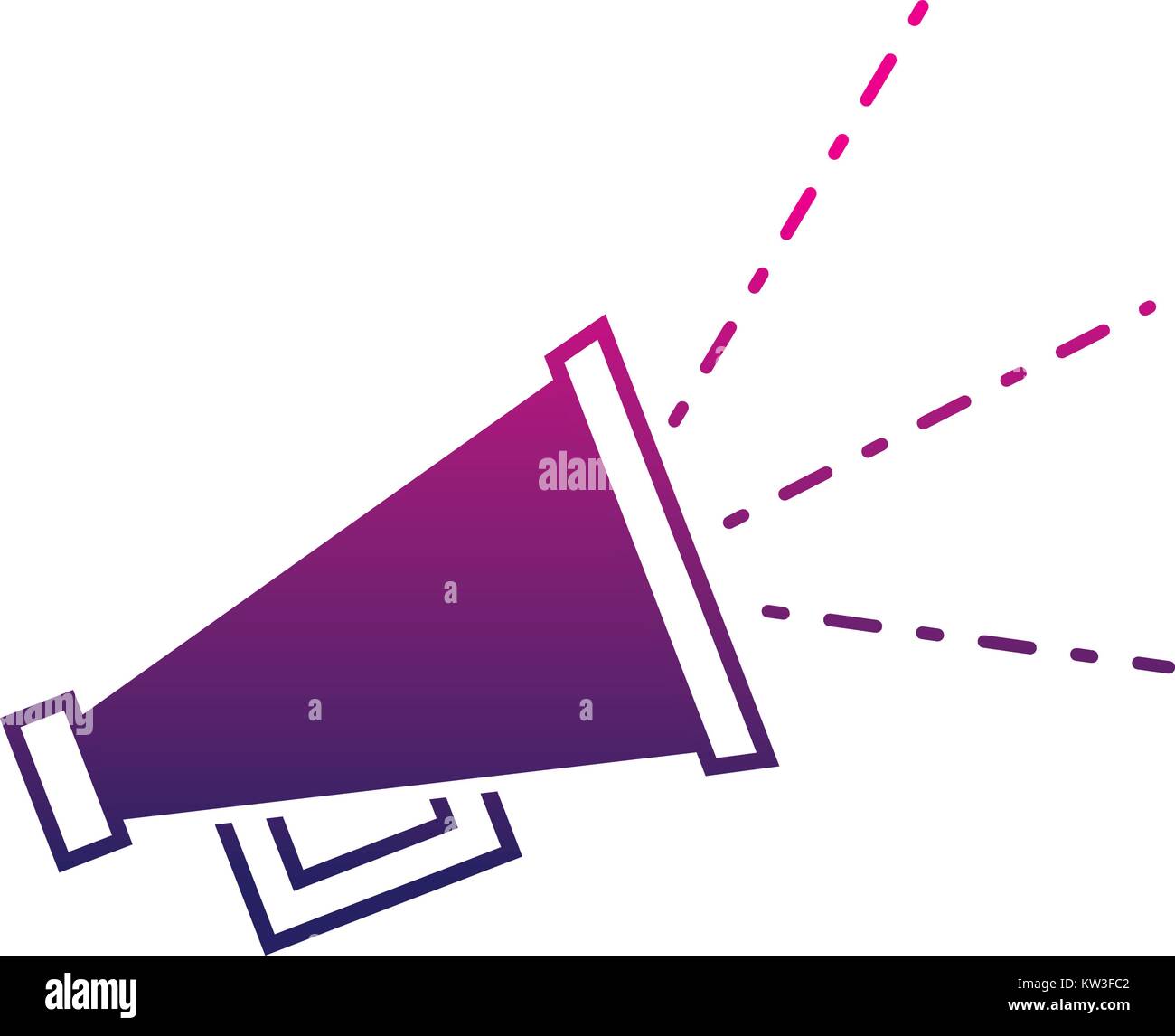 silhouette megaphone hone to speaker loud message vector illustration ...
