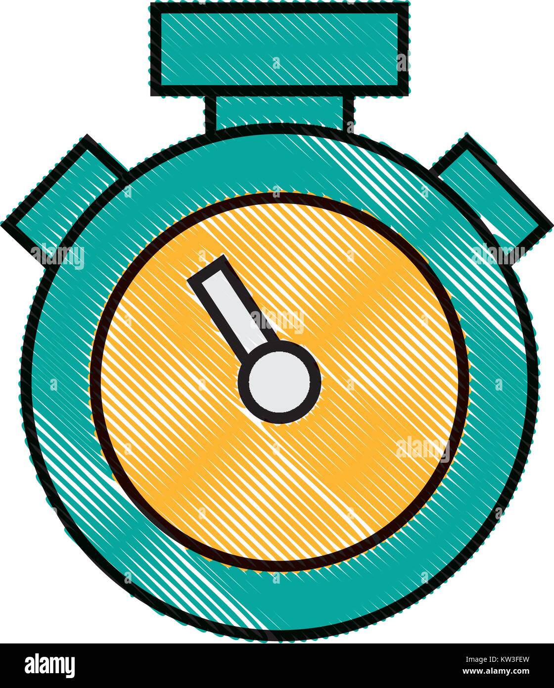 grated chronometer object to know the time measure vector illustration ...