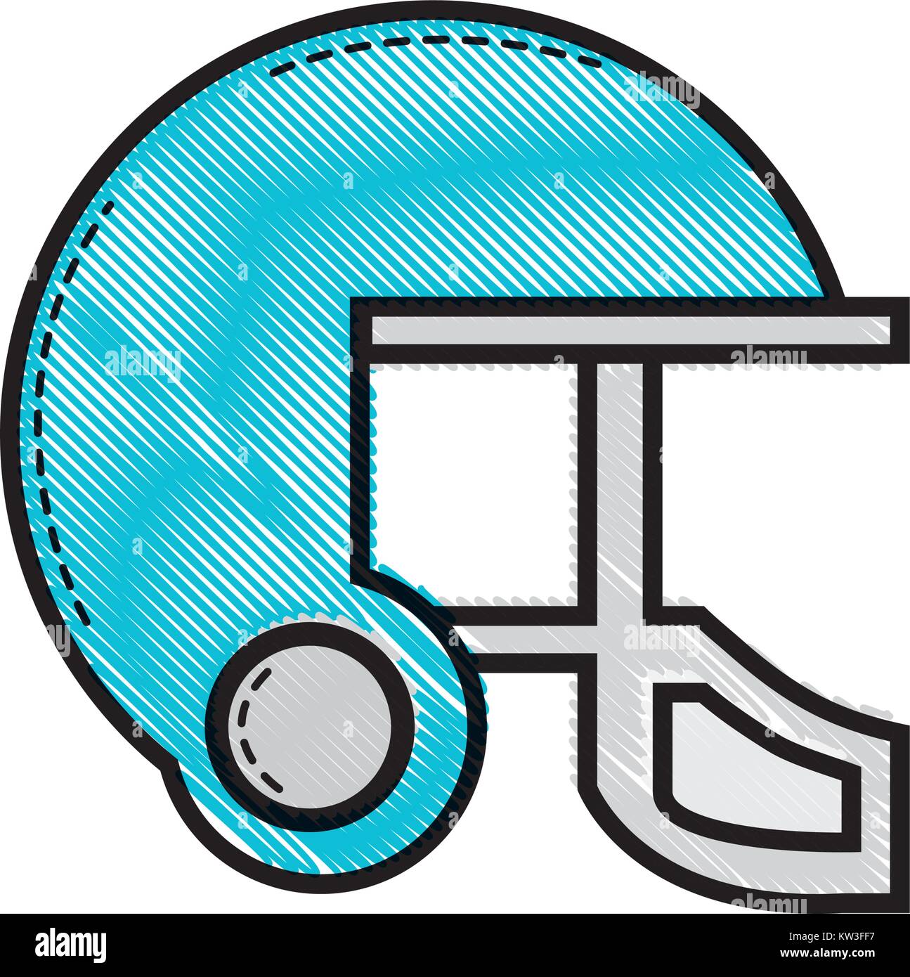 grated helmet protection object to plat american football vector ...