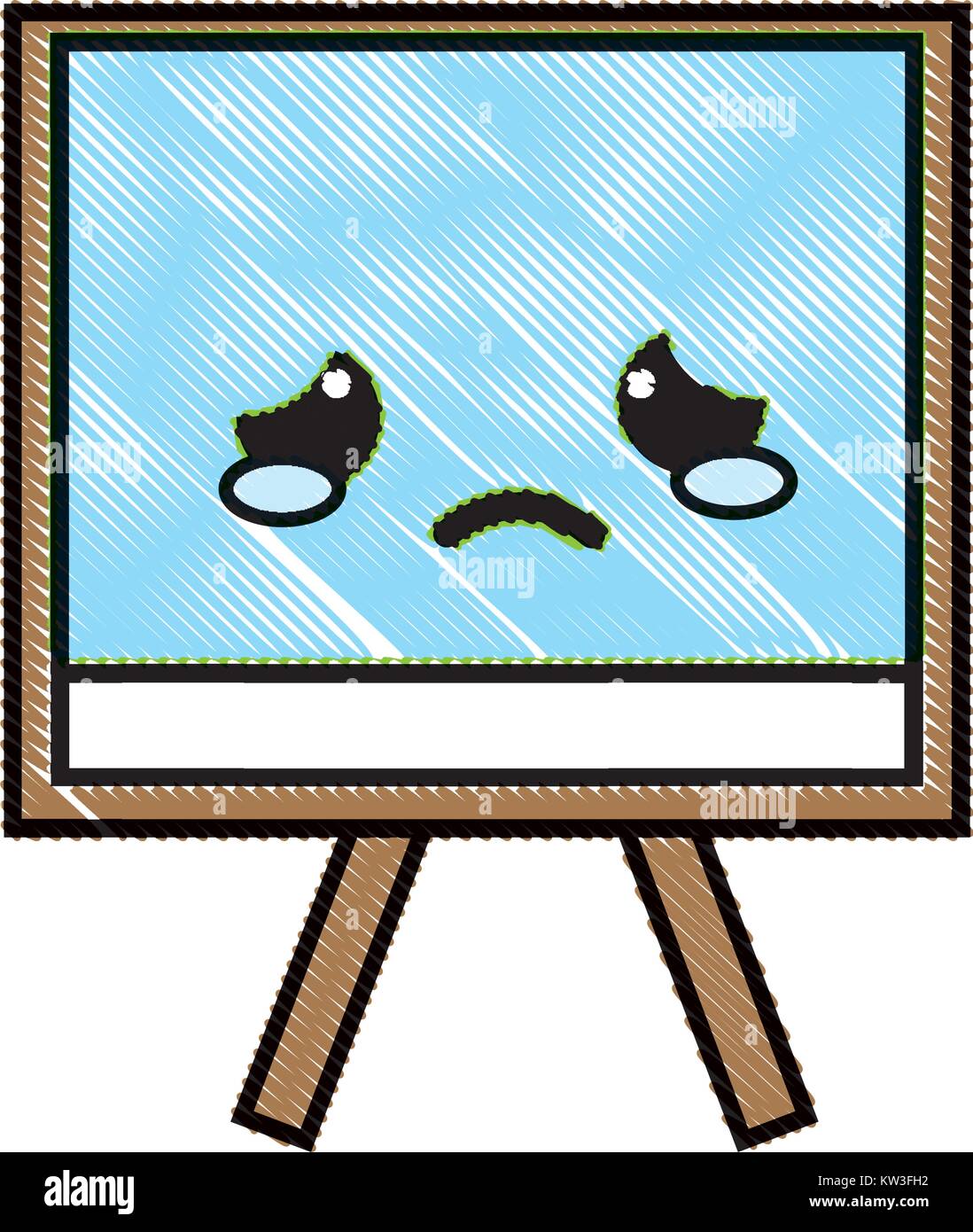 grated sad and tender board object kawaii vector illustration Stock ...