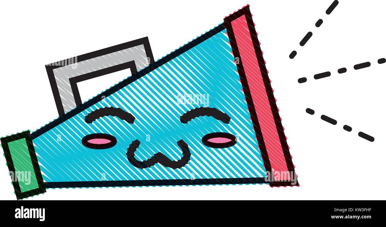grated tender and cute megaphone object kawaii vector illustration ...