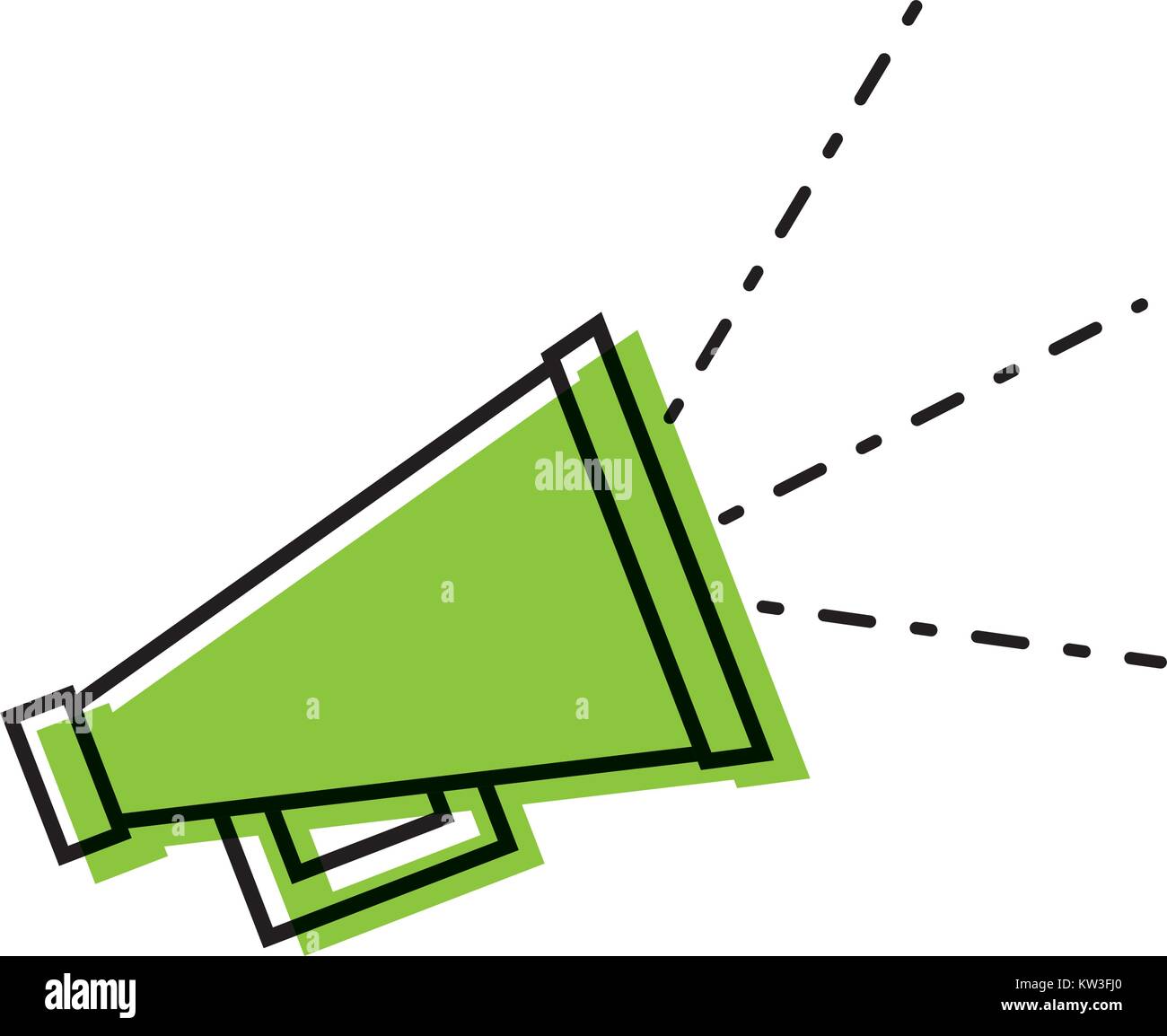 color megaphone hone to speaker loud message vector illustration Stock ...