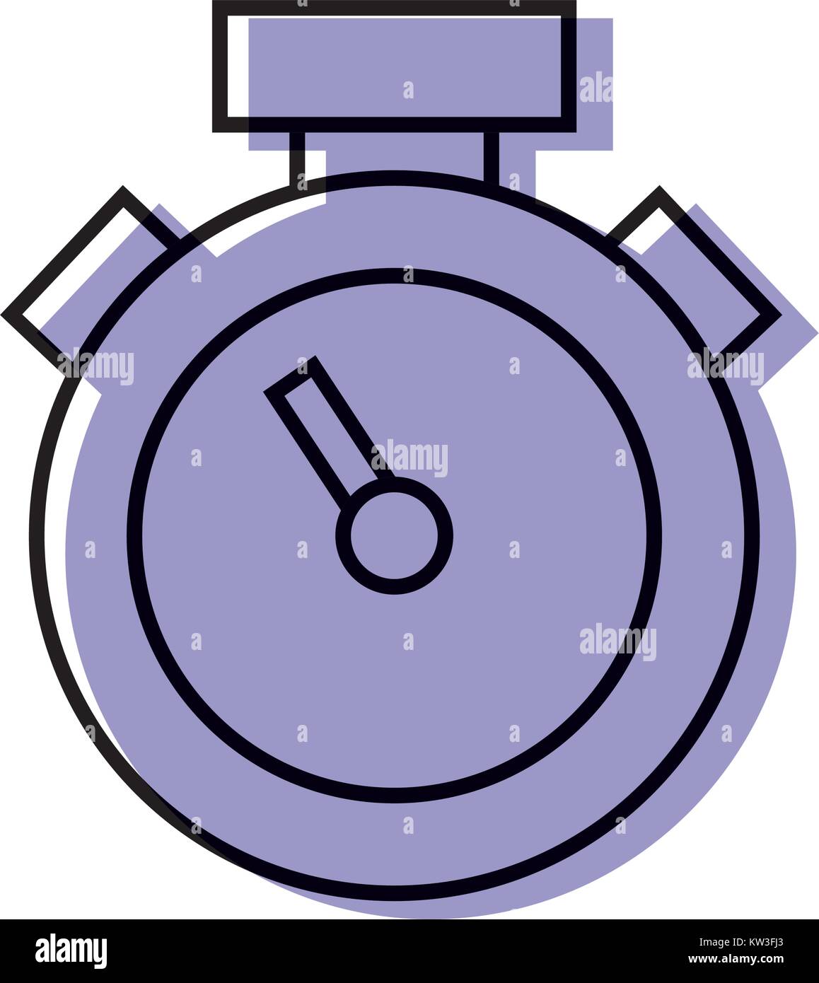 color chronometer object to know the time measure vector illustration ...
