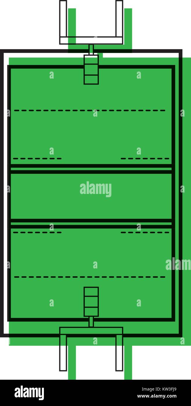 color american football court to sport game vector illustration Stock ...