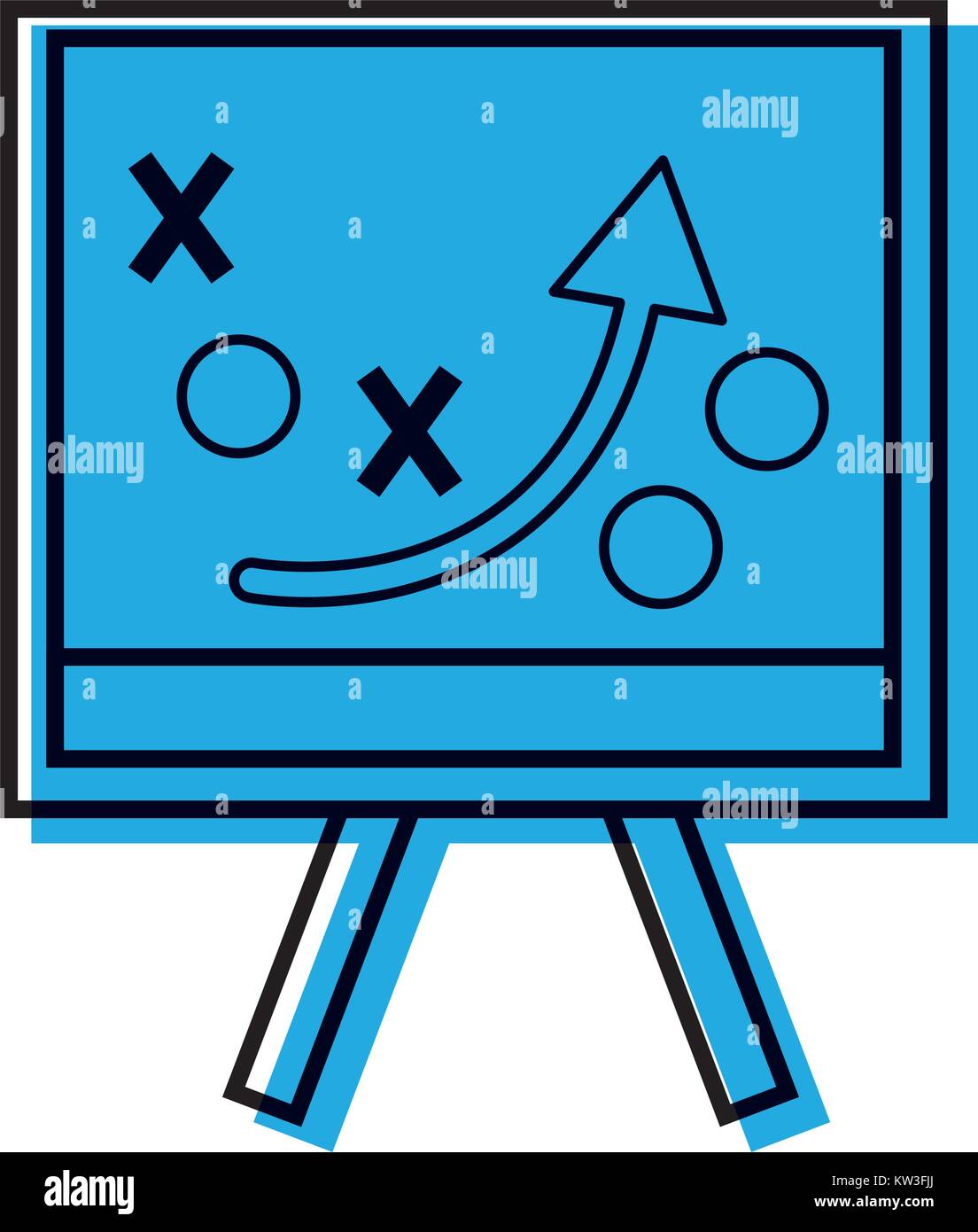 color board with arrow and symbols design vector illustration Stock ...