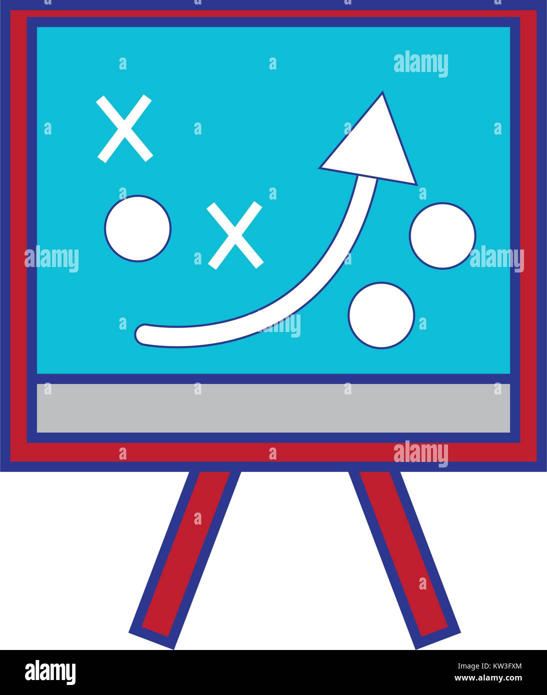 full color board with arrow and symbols design vector illustration ...