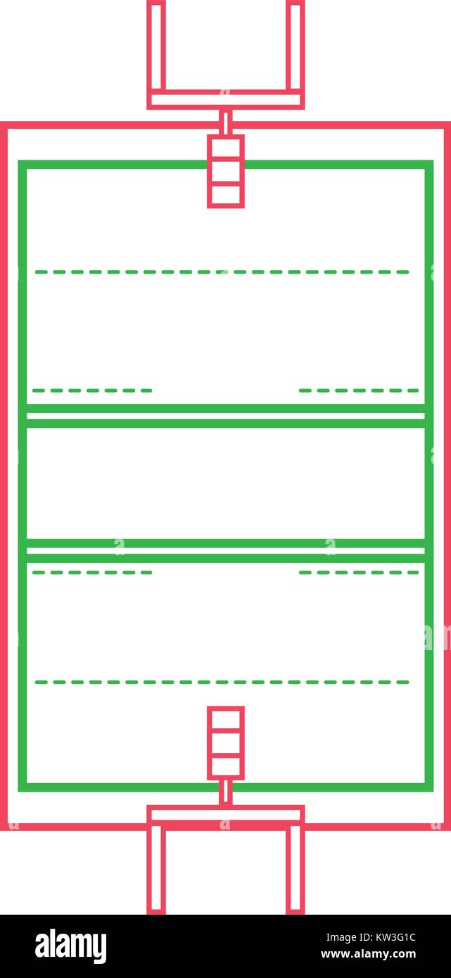 color line american football court to sport game vector illustration ...