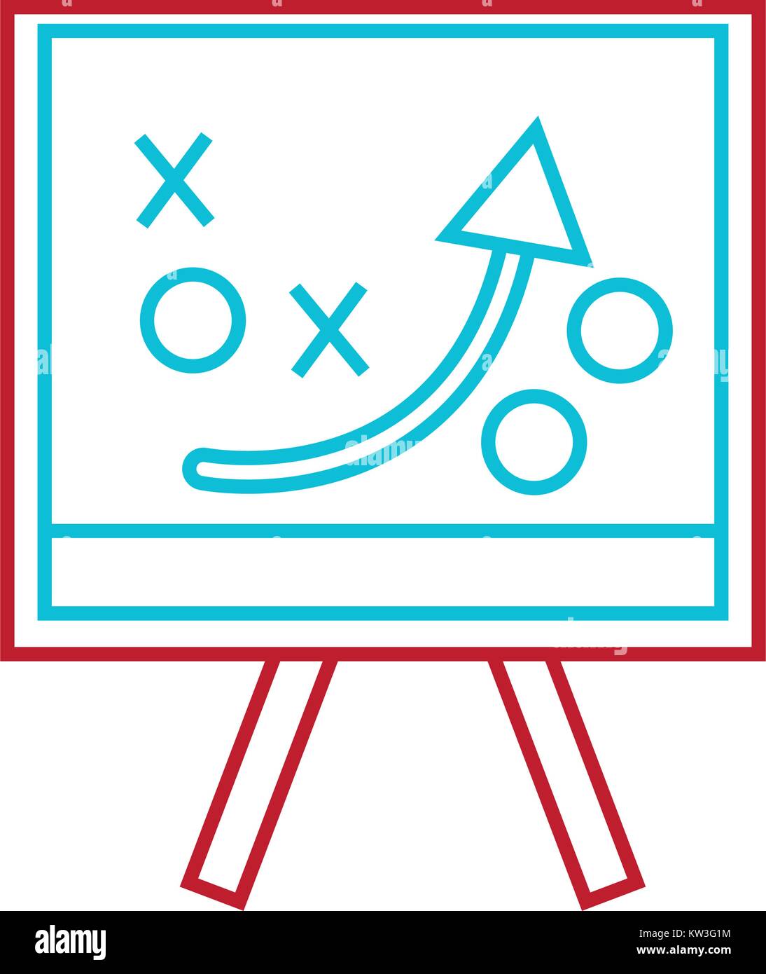 color line board with arrow and symbols design vector illustration ...