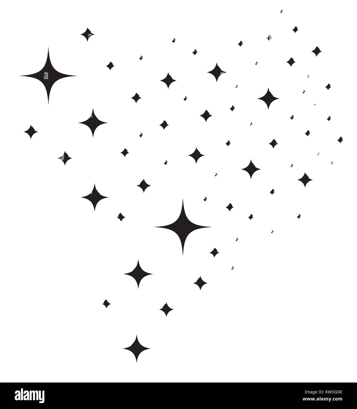 contour bright stars shiny in the night sky design vector illustration ...