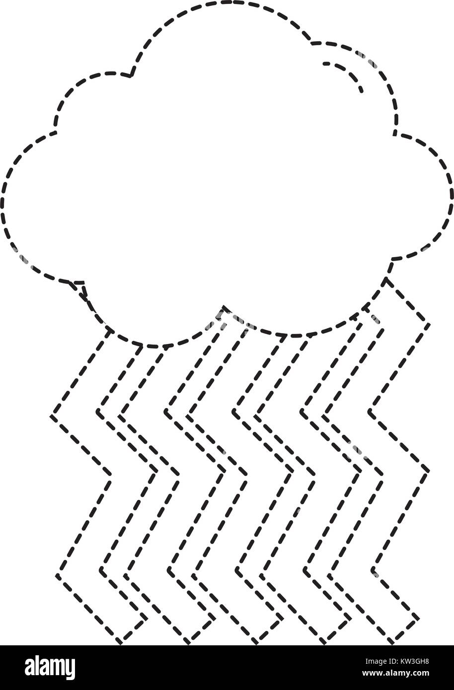 dotted shape nature cloud in the sky with bright rainbow vector ...