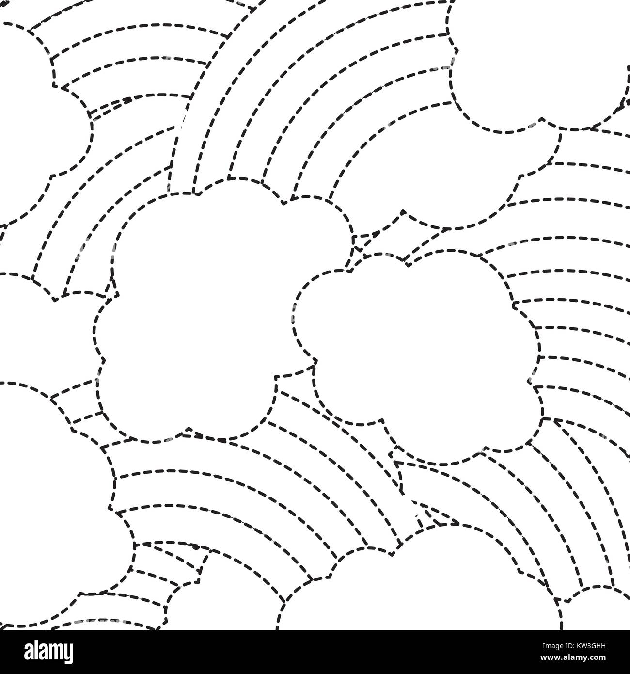 dotted shape nature clouds rainbow in the sky background vector ...