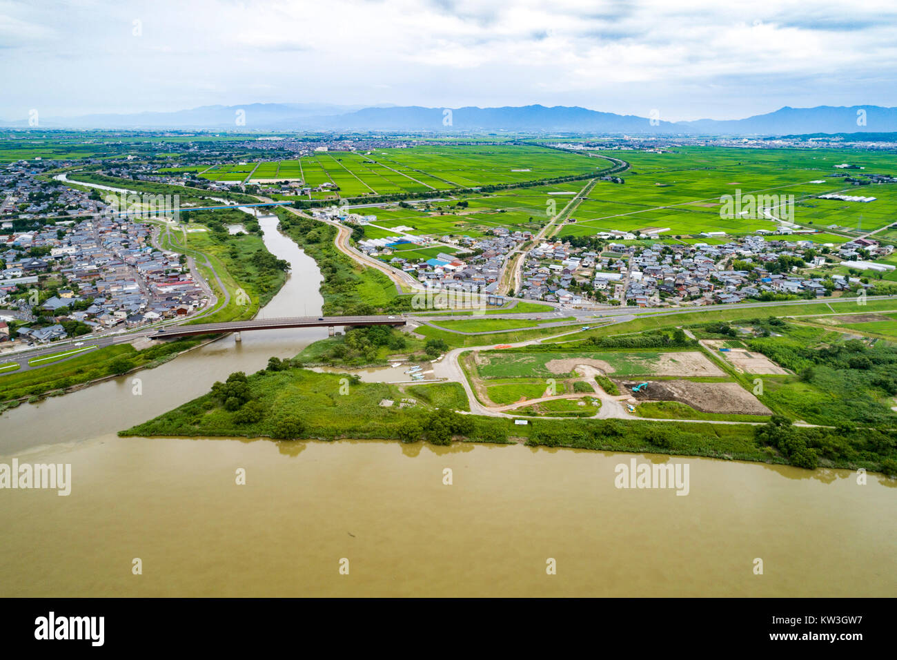Rice Field, Minami-Ku, Niigata City, Niigata Prefecture, Japan Stock ...