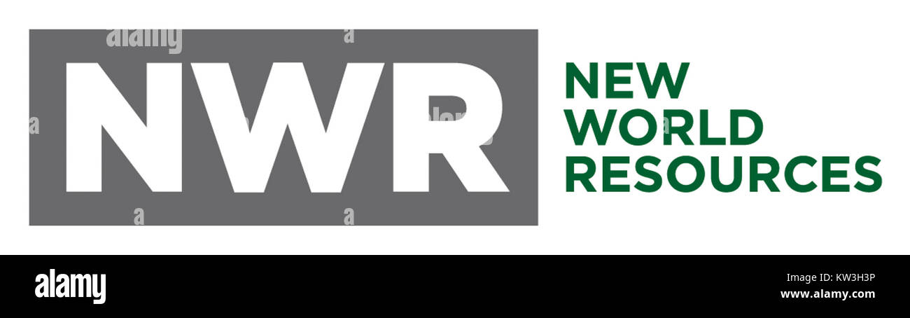 The logo for NWR (New World Resources) in CMYK color format represents ...