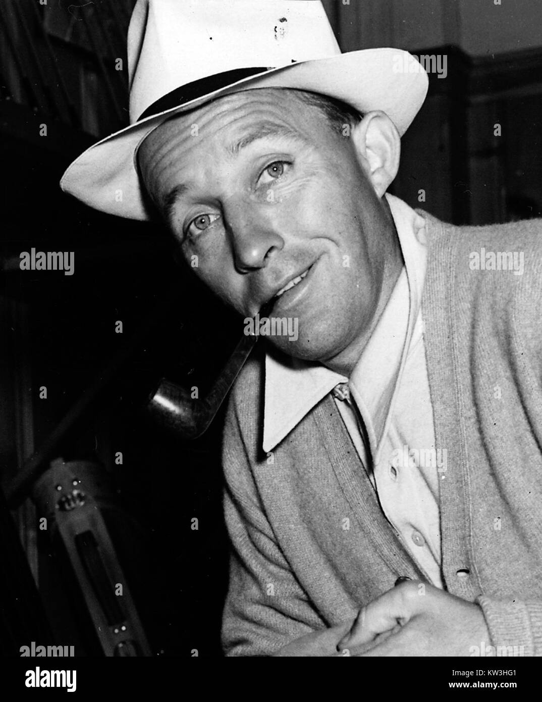 Bing Crosby, a legendary American singer and actor, is captured here in ...