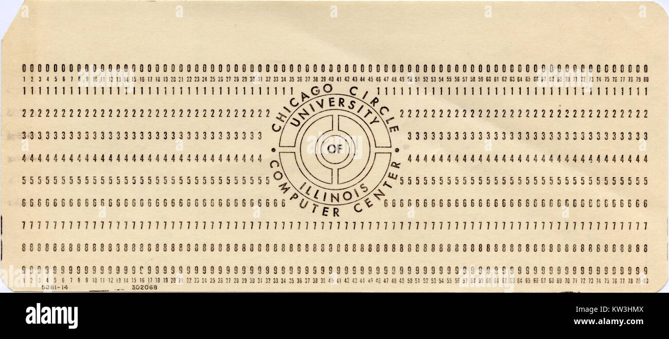 Unused punch card from UIC Stock Photo - Alamy