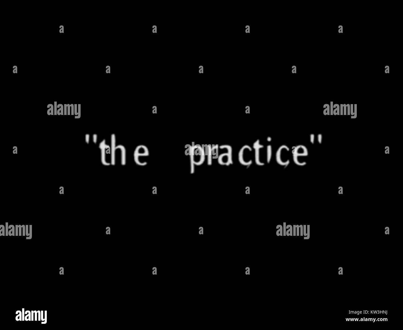 The opening title of 'The Practice Pilot' introduces the theme and ...