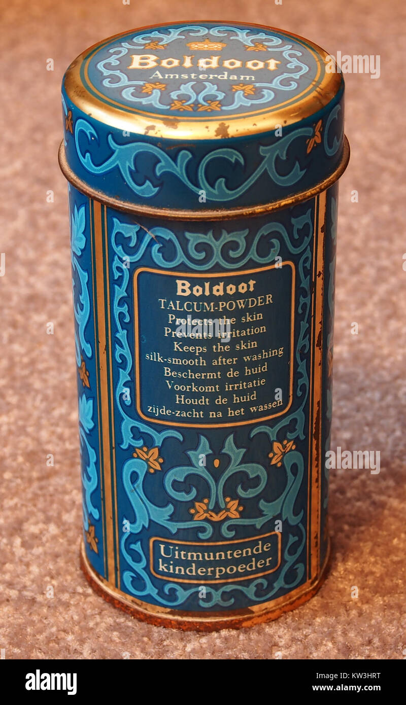This vintage advertisement shows Boldoot Talcum Powder, a popular ...