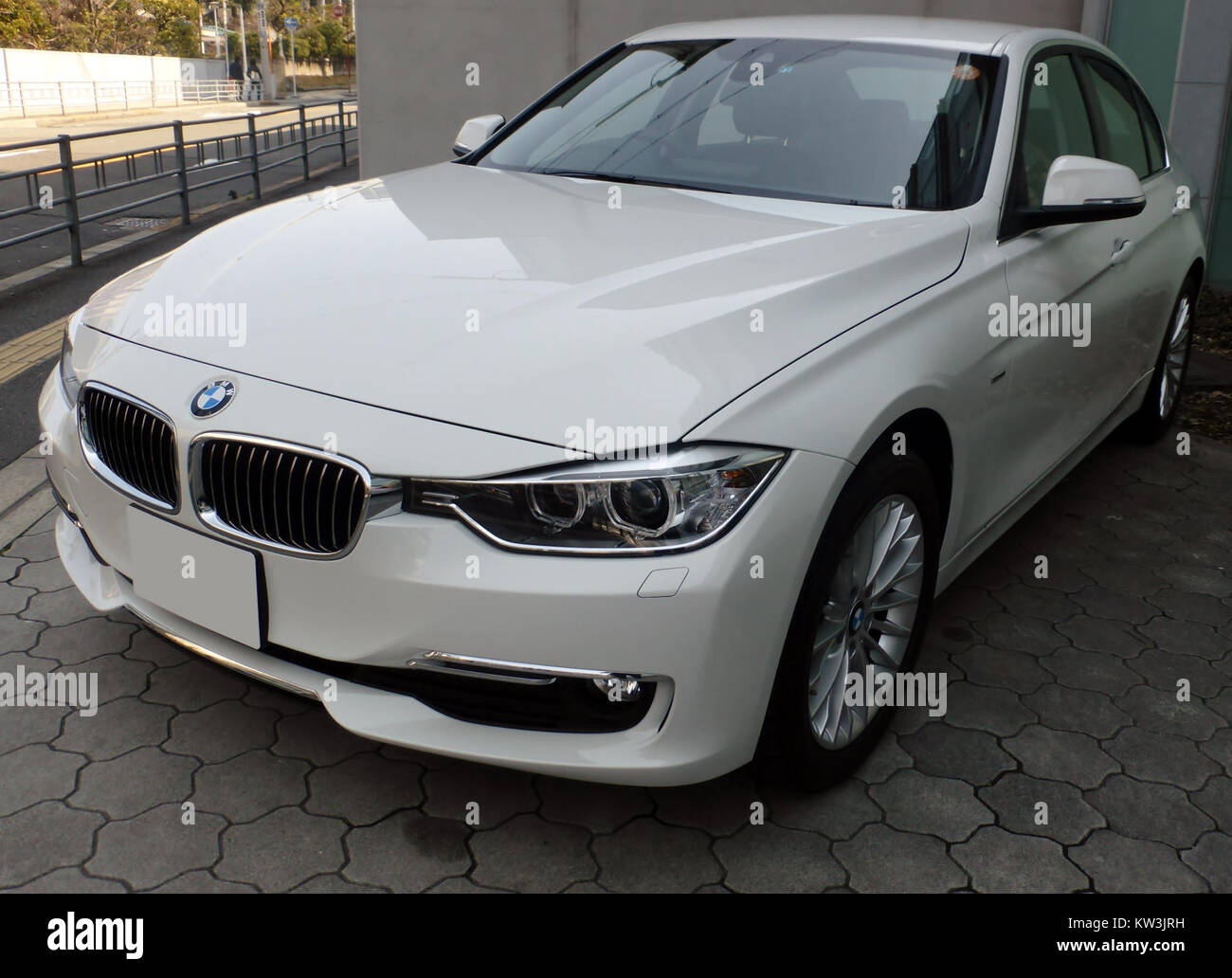 The BMW 320i Luxury (F30) front view showcases the sleek, modern design ...