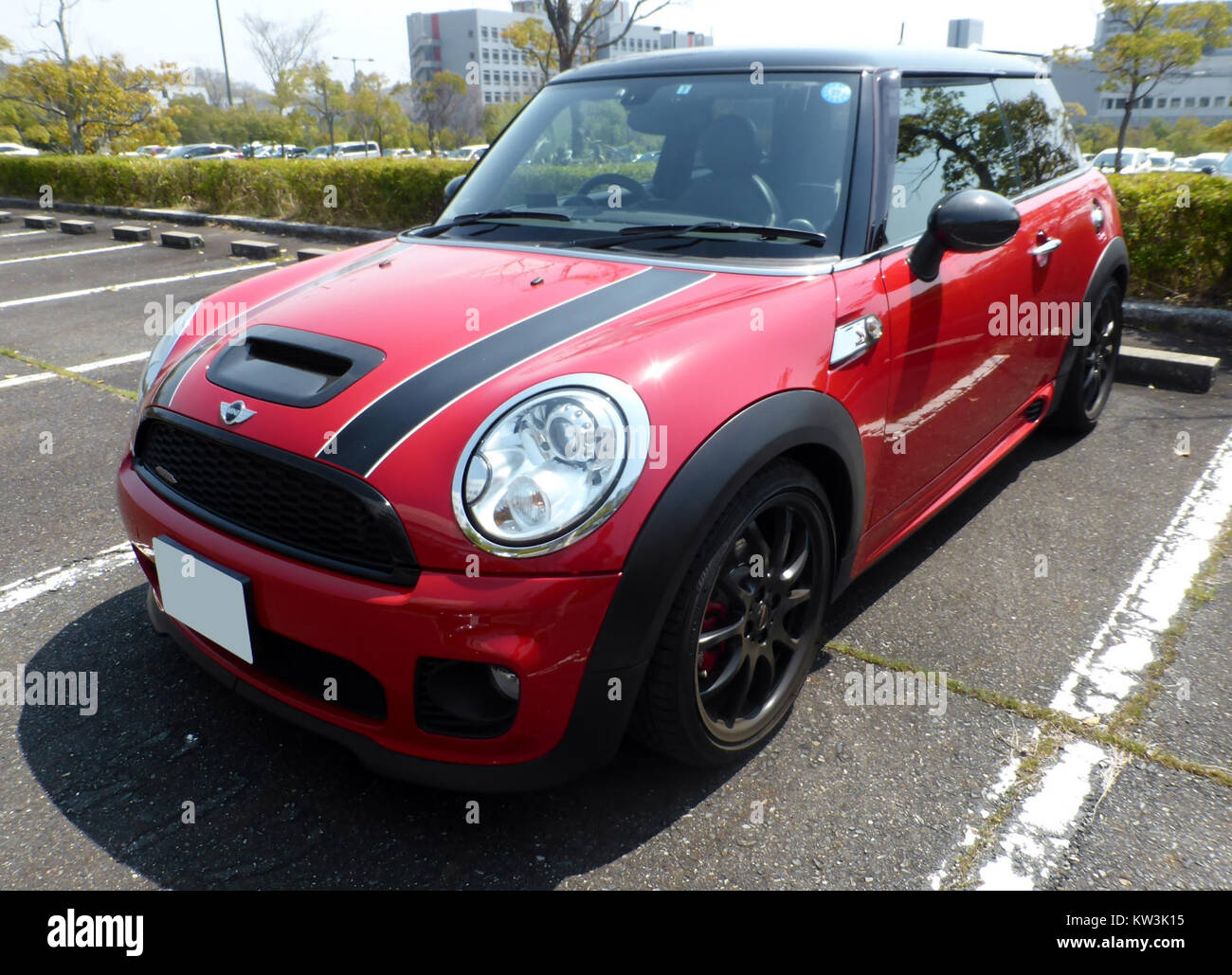 The BMW MINI John Cooper Works (R56) front view showcases the distinct ...