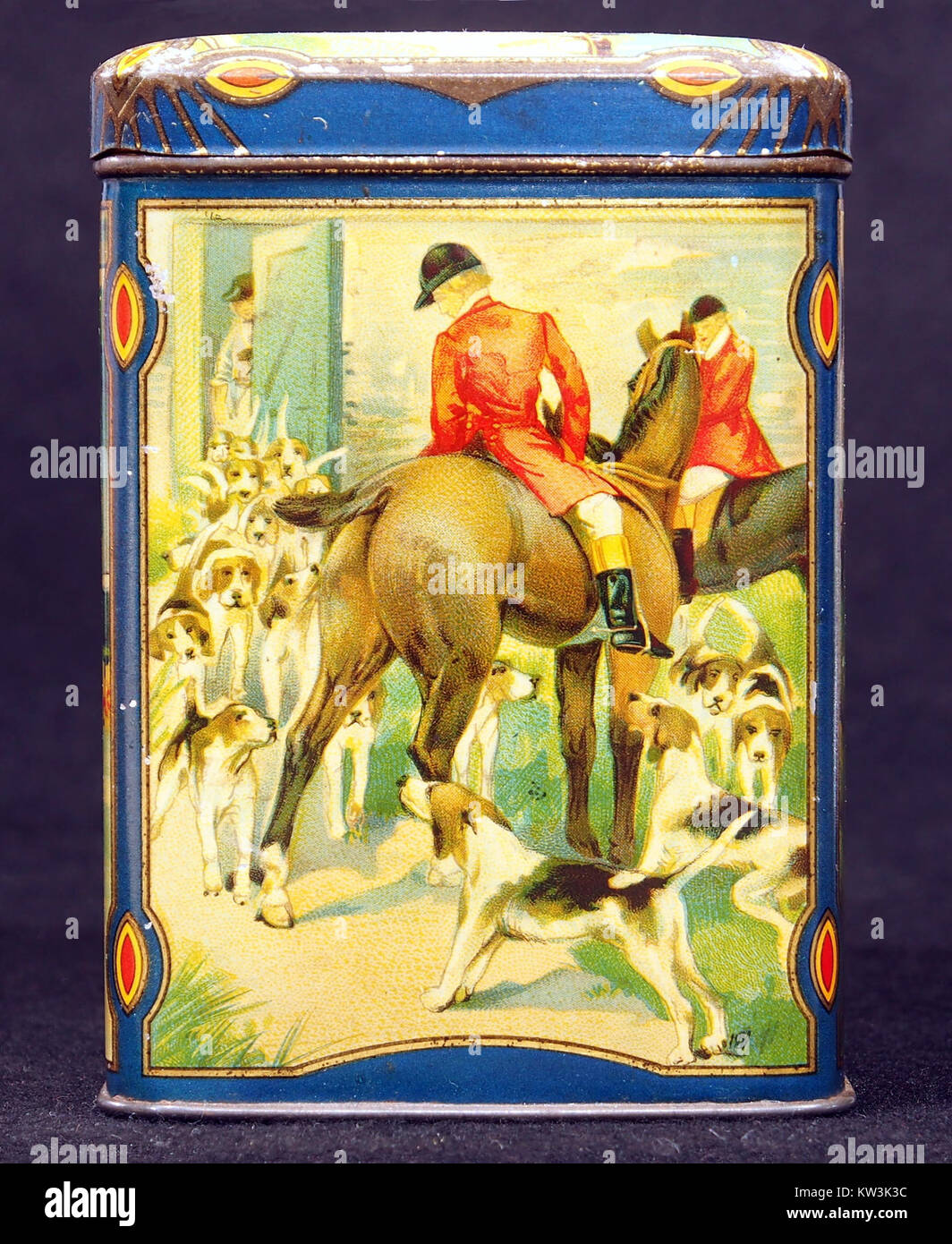 'Blik met afbeeldingen van Vossenjacht' depicts fox hunting scenes ...