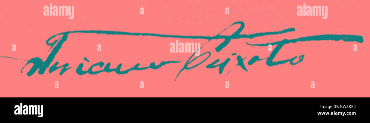 The signature of Presidente Floriano Peixoto, the second president of ...
