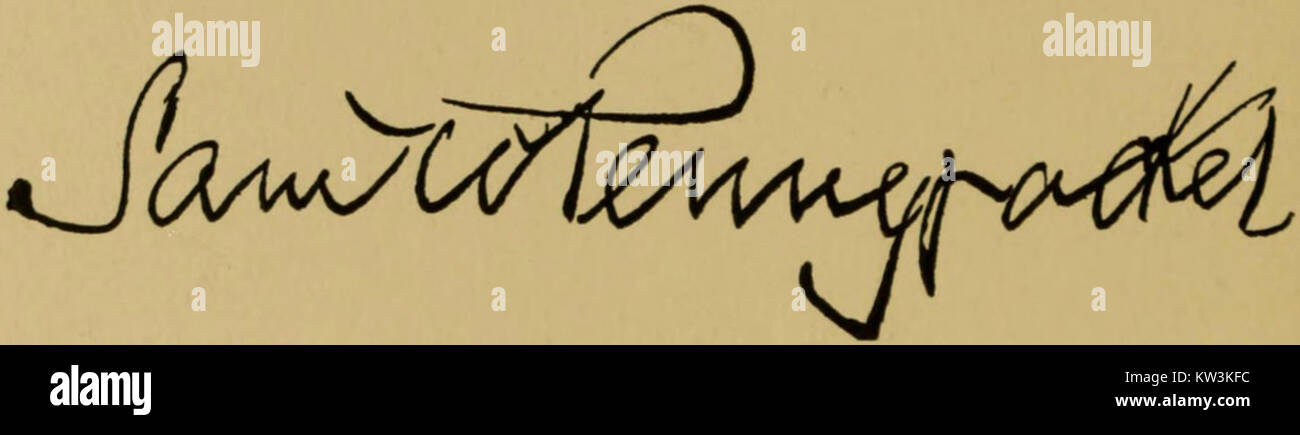 This image shows the signature of Samuel Whitaker Pennypacker, the 24th ...