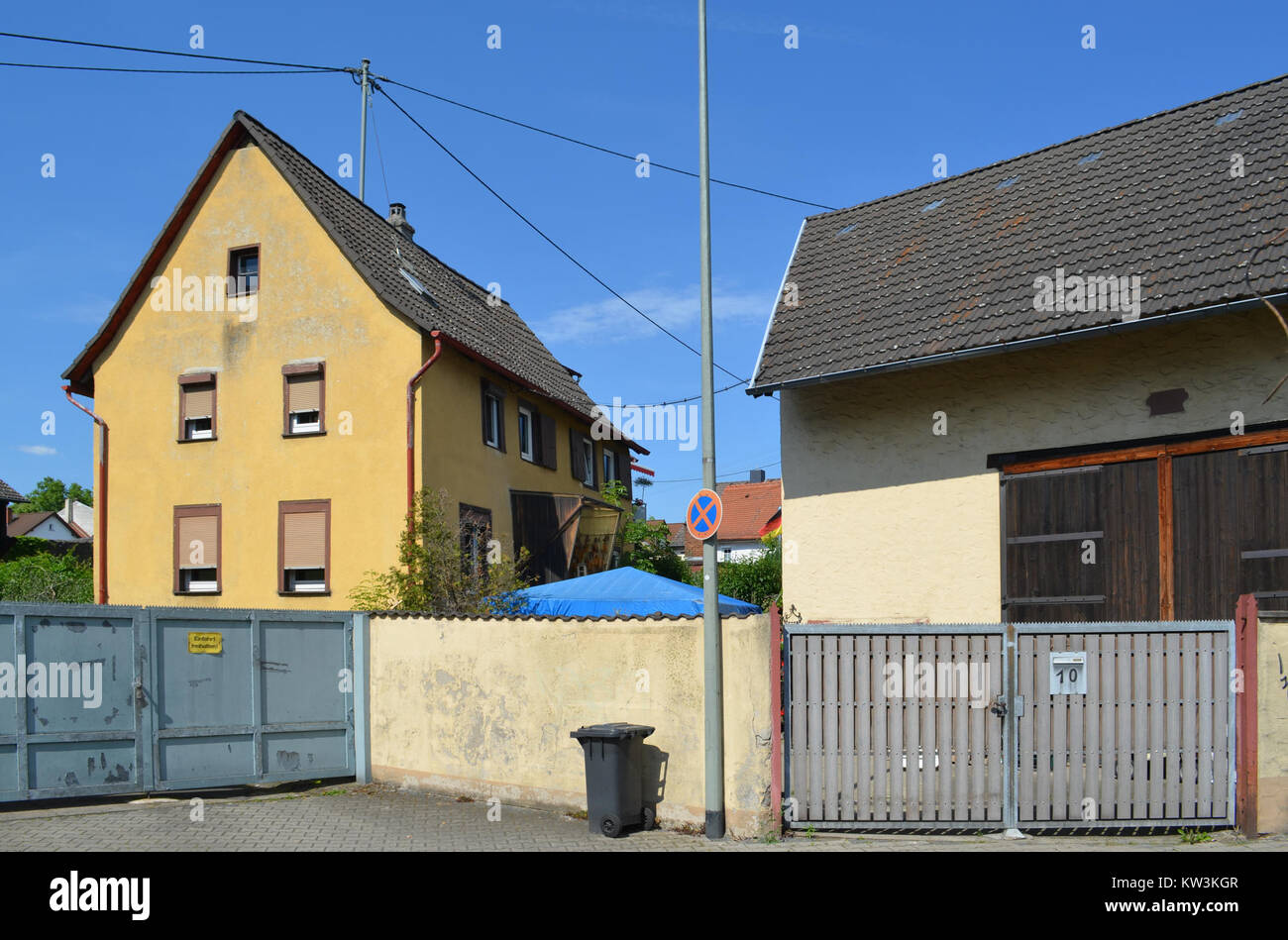 A historical site located at Am Burghof 10 in Bonames, Germany, which ...