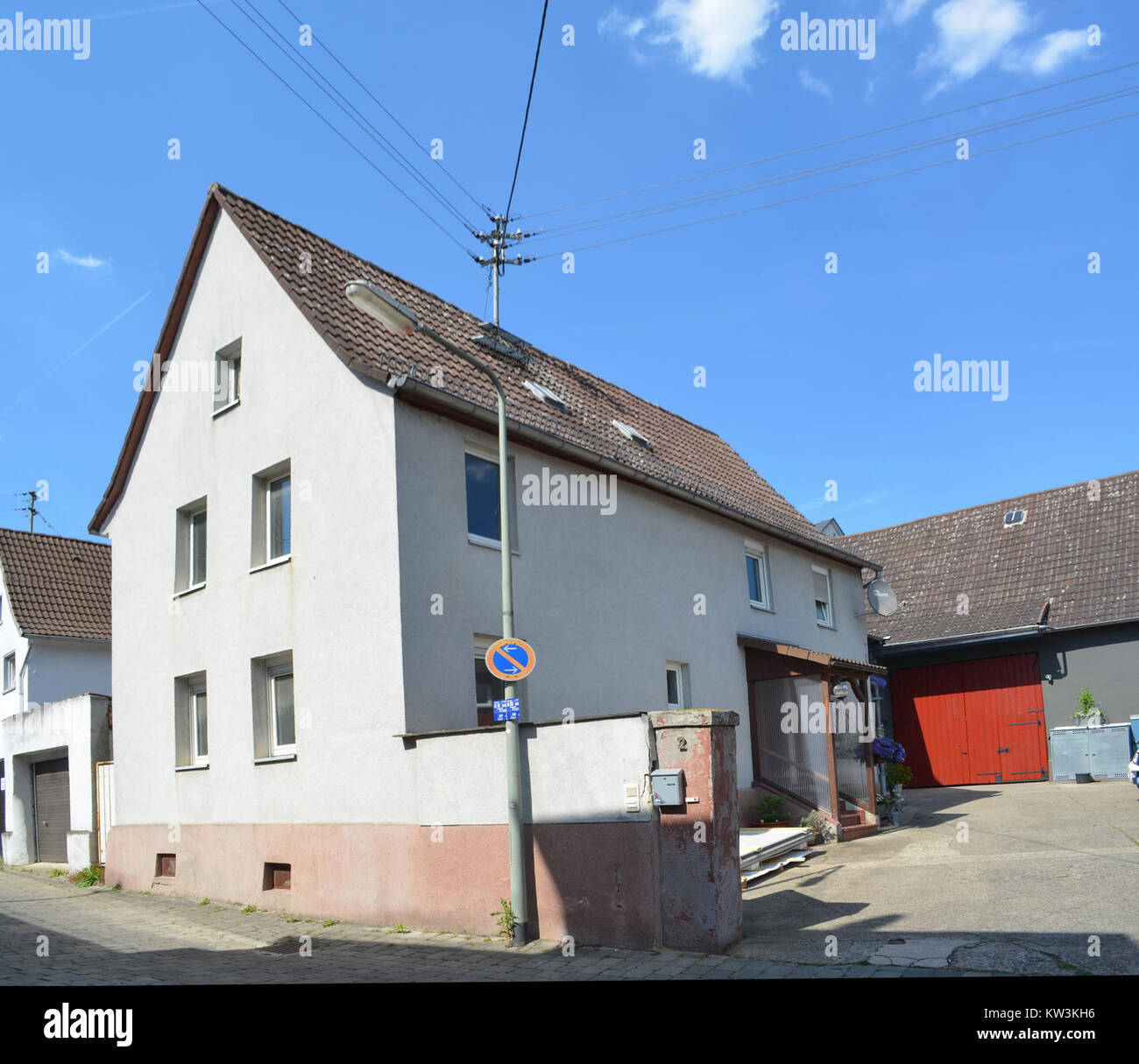 Bonames, a district in Frankfurt, Germany, with a focus on Mittelgasse ...