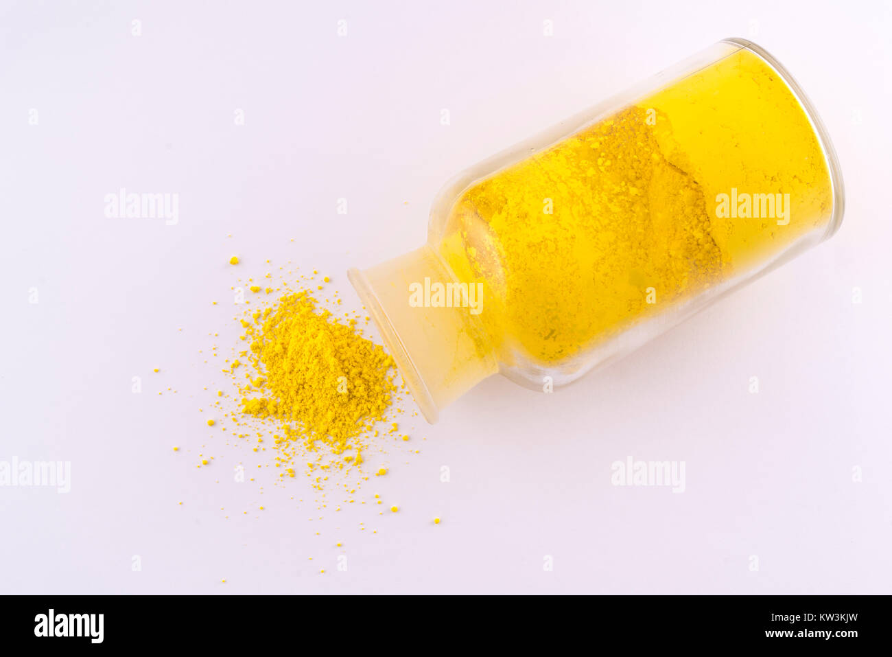 glass containers containing natural colored pigments in powder Stock ...