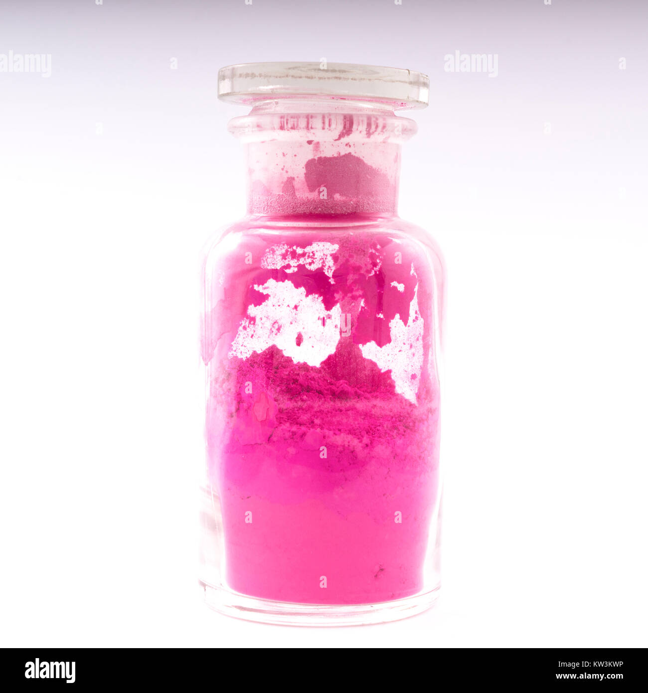 glass containers containing natural colored pigments in powder Stock ...