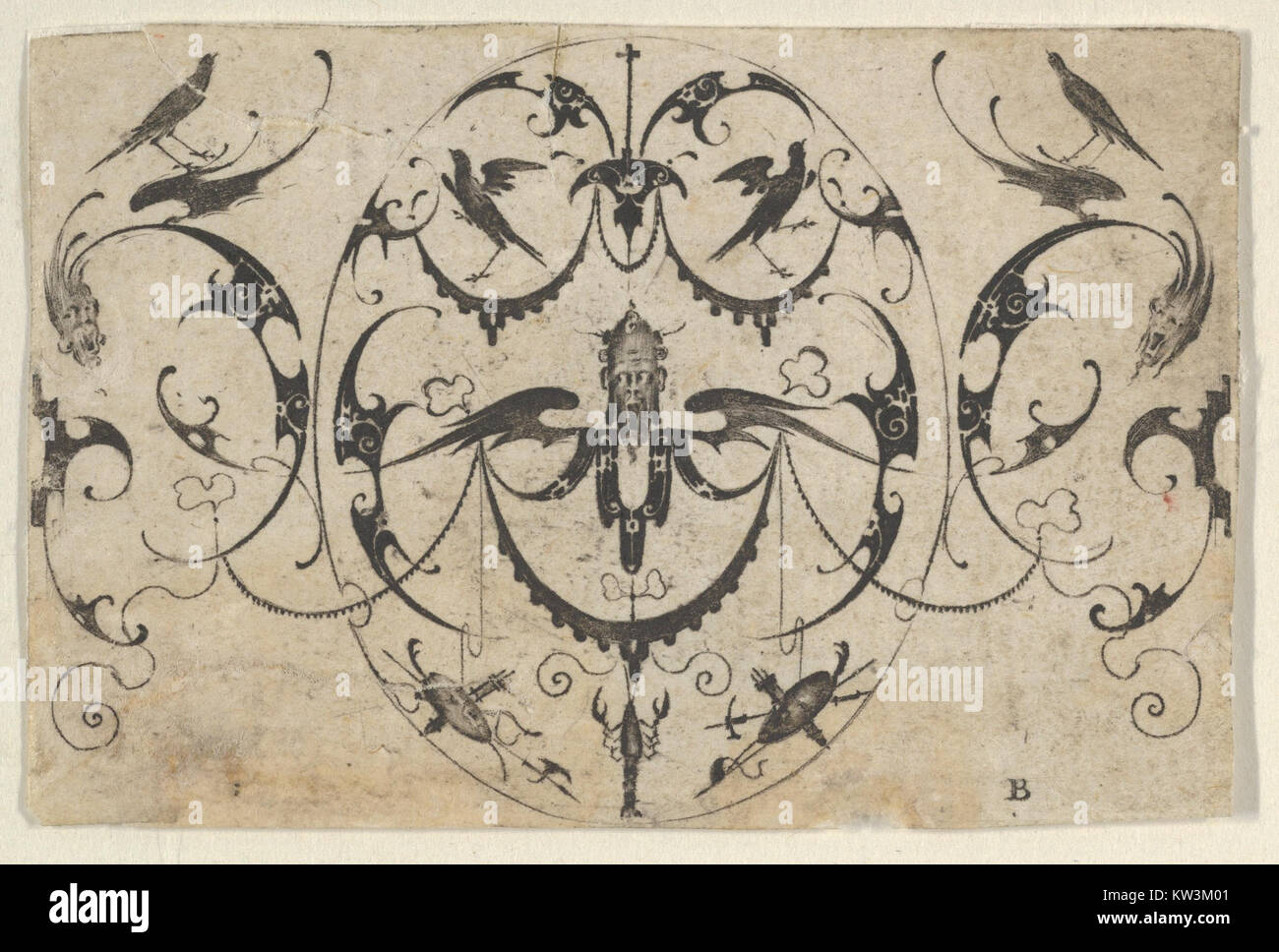 This blackwork design features intricate patterns used in goldsmithing ...