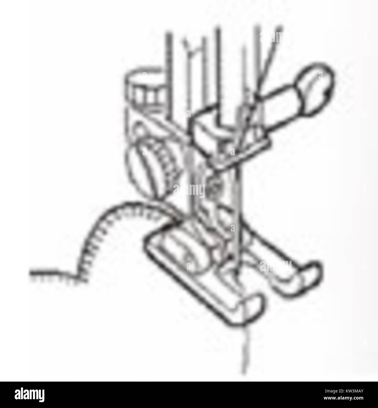 The open embroidery foot is a sewing machine accessory designed to ...