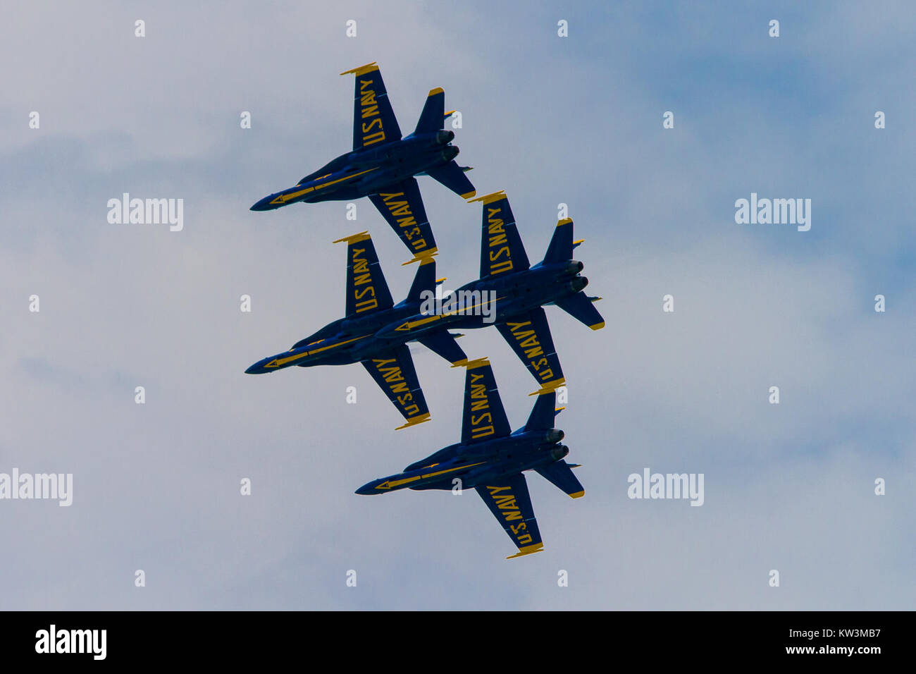 Photograph of the U.S. Navy Blue Angels performing at the Pensacola ...