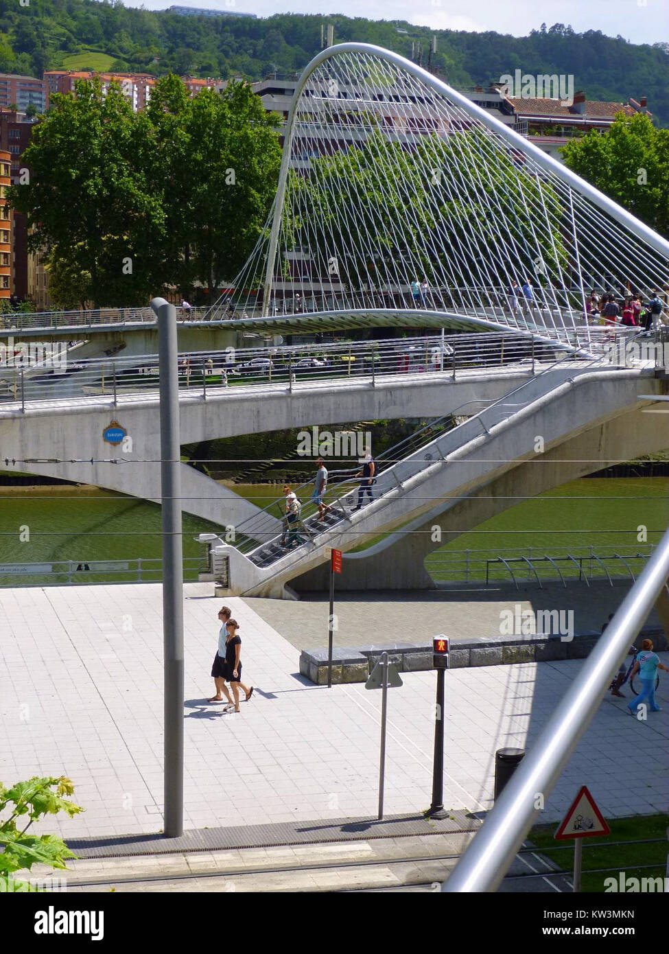 Zubizuri is a bridge in Bilbao, Spain, known for its striking design by ...