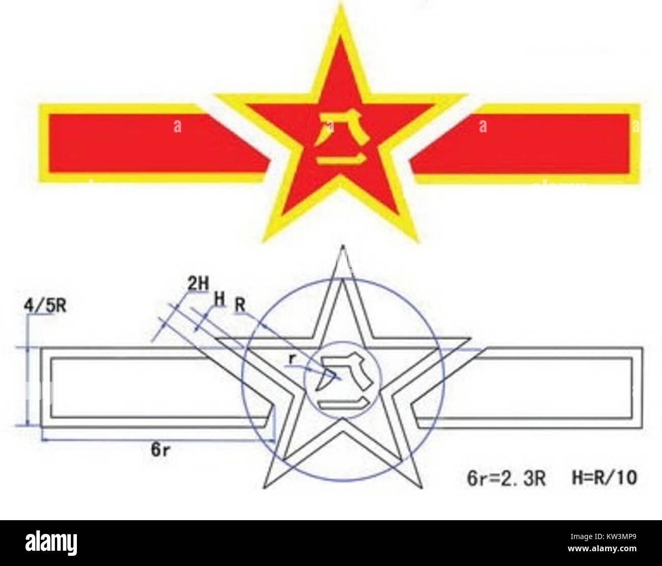 PLA Emblem 1997 Version Stock Photo - Alamy