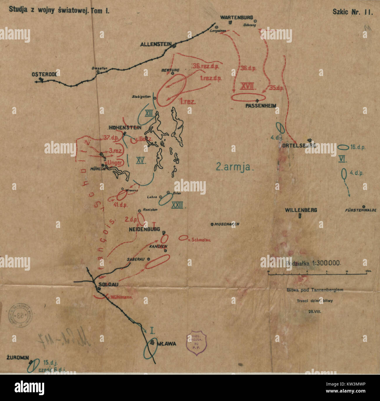 The Battle of Tannenberg, fought on August 28, 1914, during World War I ...