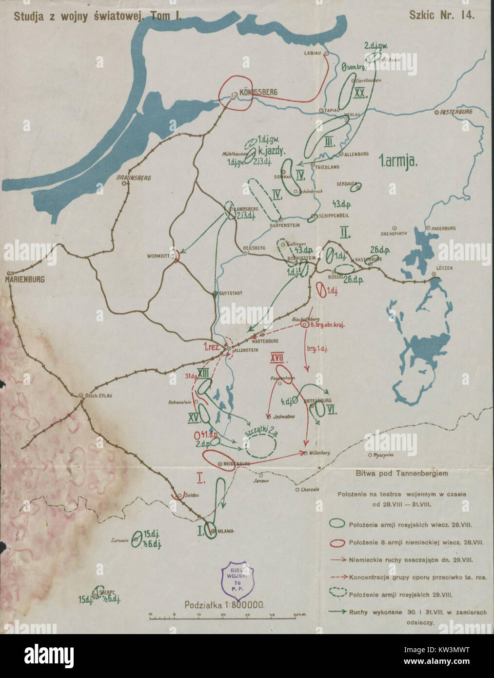 The Battle of Tannenberg, fought from August 28 to 31, 1914, was a ...