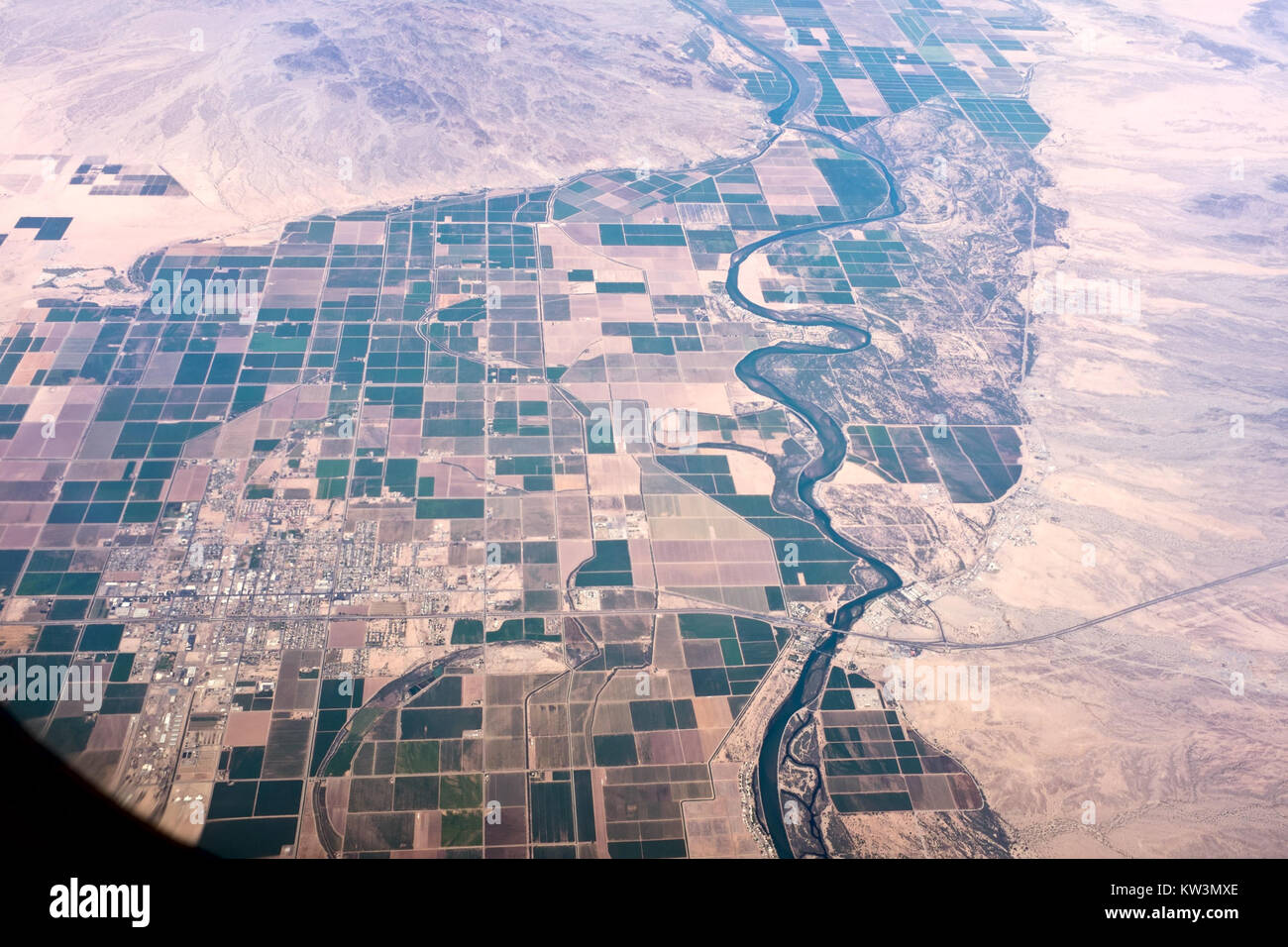 This image depicts the area of Blythe, California, near the Colorado ...