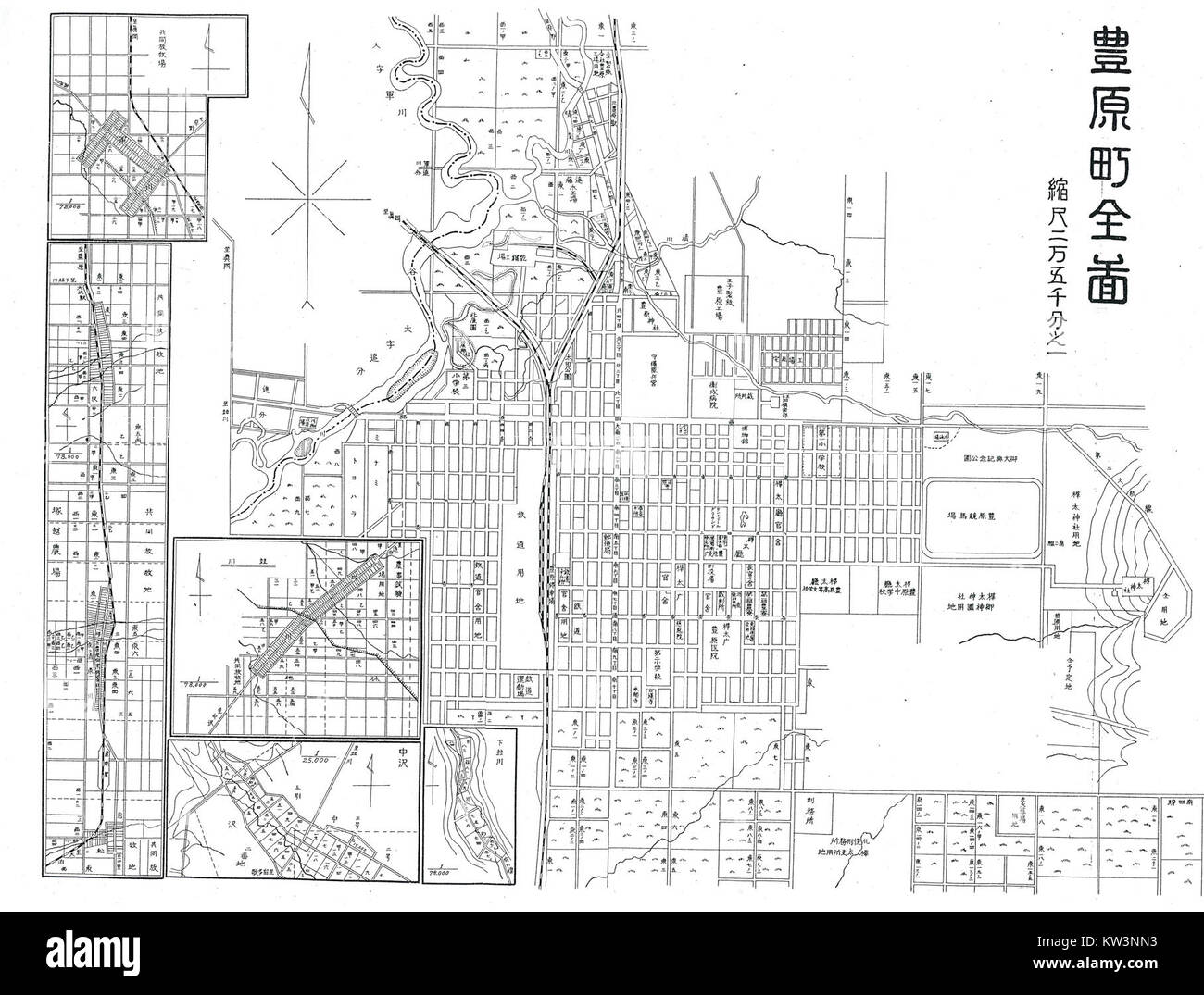 Map of Toyohara (Karafuto) in1929 Stock Photo - Alamy